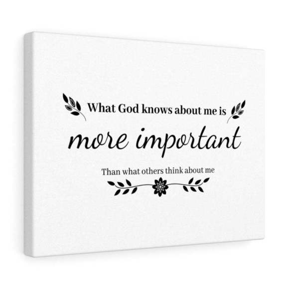 Printify | Art | Scripture Sign What God Knows About Me Is More ...